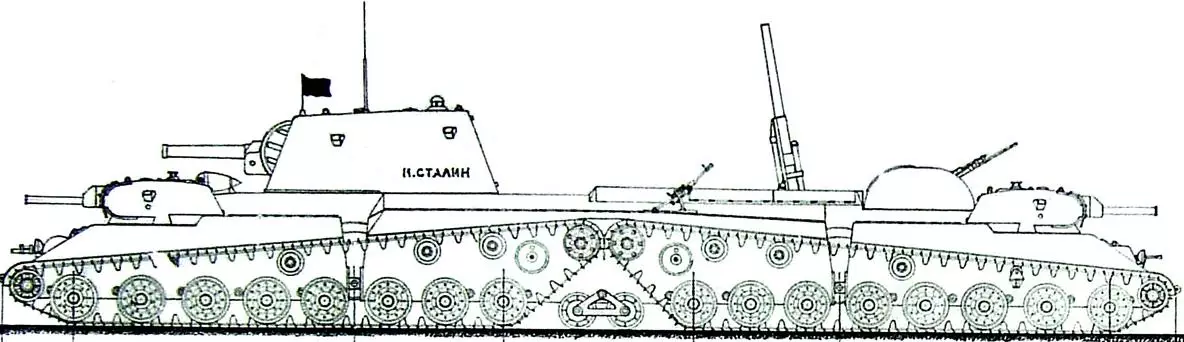 Tank cirkáló. Projekt. P. Osokin. A Szovjetunió. 1942