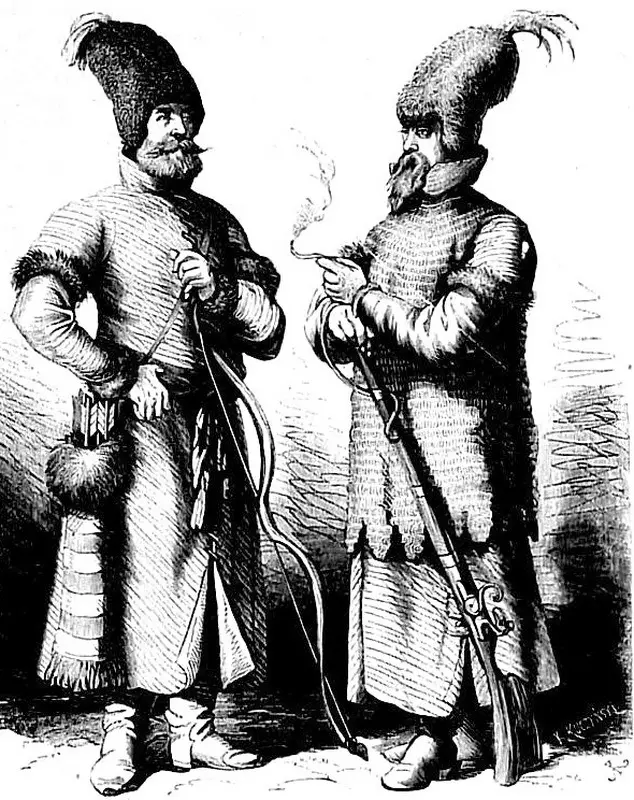 立陶宛士兵。 Juliusz Korsak 的繪畫