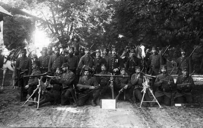 Caprious frenchman. Saint-Etienne Mle Machine Gun 1907