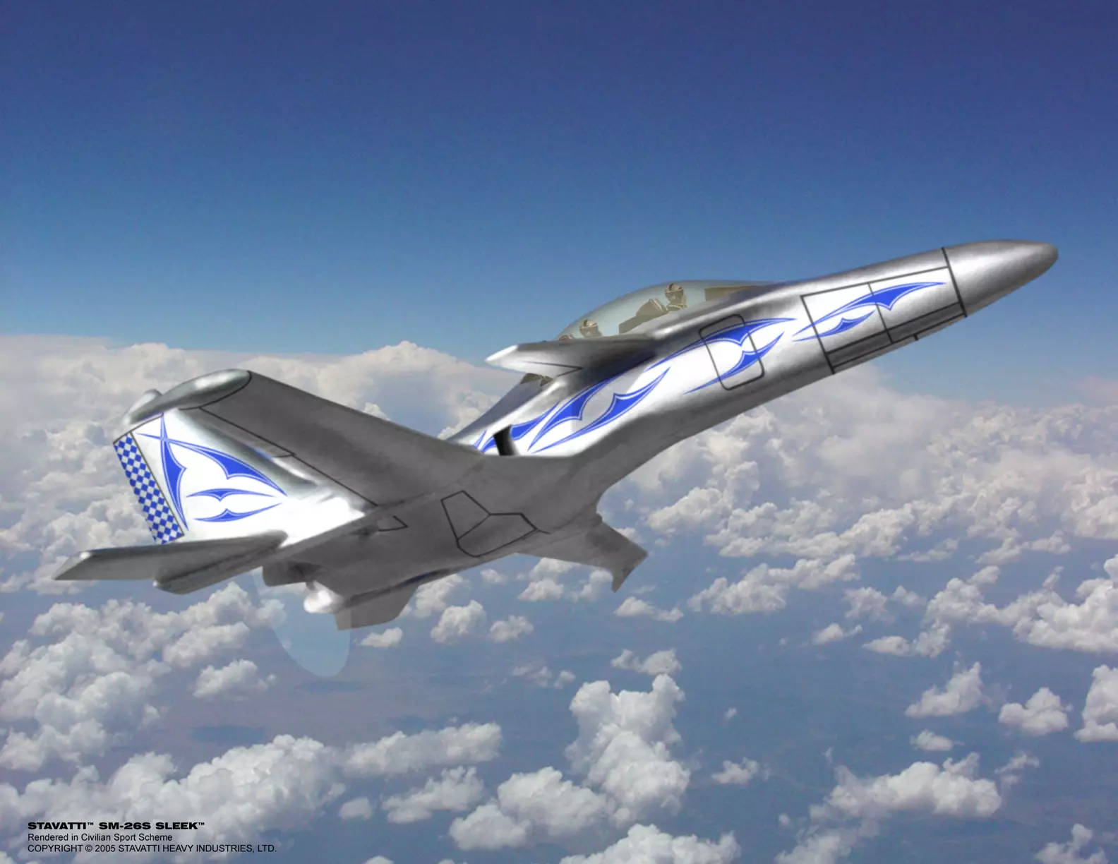 Light combat aircraft of the STAVATTI AEROSPASE corporation.