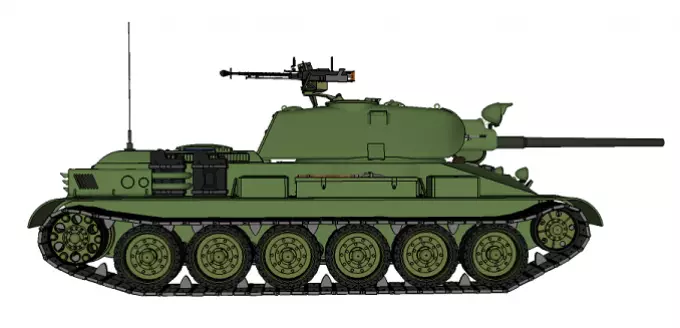 Li Yekîtiya Sovyetê hatî çêkirin. Tank T-32