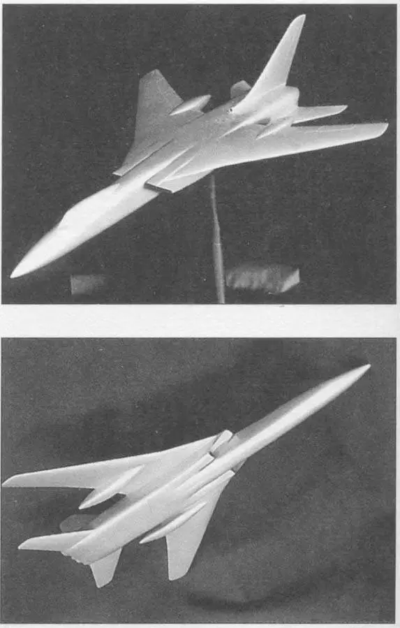 Modelle der Tu-128A-Variante mit einer anderen Art von Motorlufteinlässen