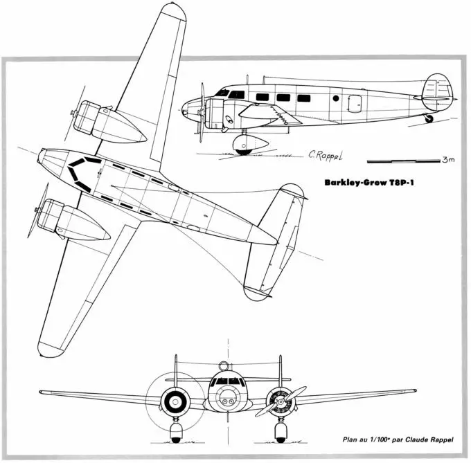 Pasahero sasakyang panghimpapawid barkley-lumago t8p-1. USA.