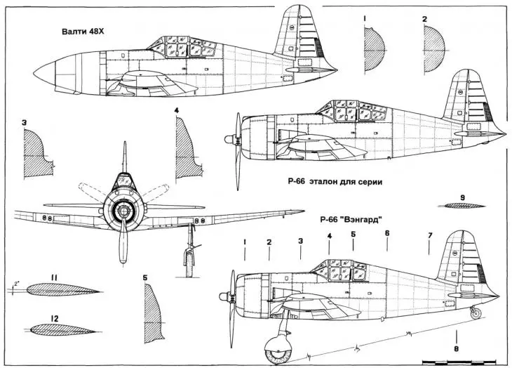 IVanguard yahlala ngemuva. Umlando we-Vultee P-66 Vanguard fighter. EU.SA 37211_4