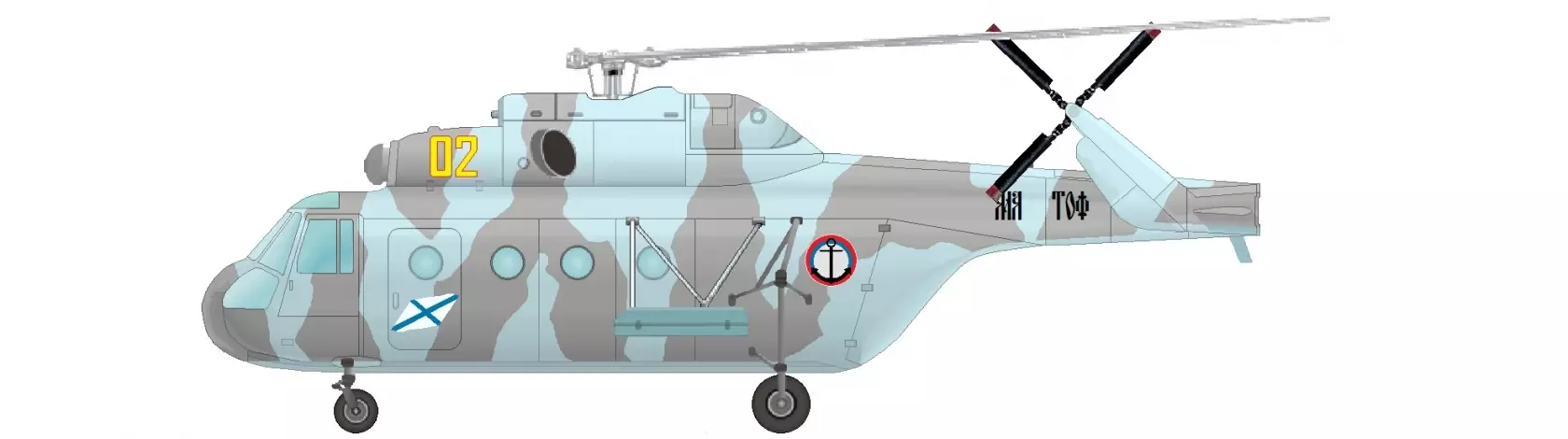 Dek penerbangan armada Rusia XIII. Helikopter.