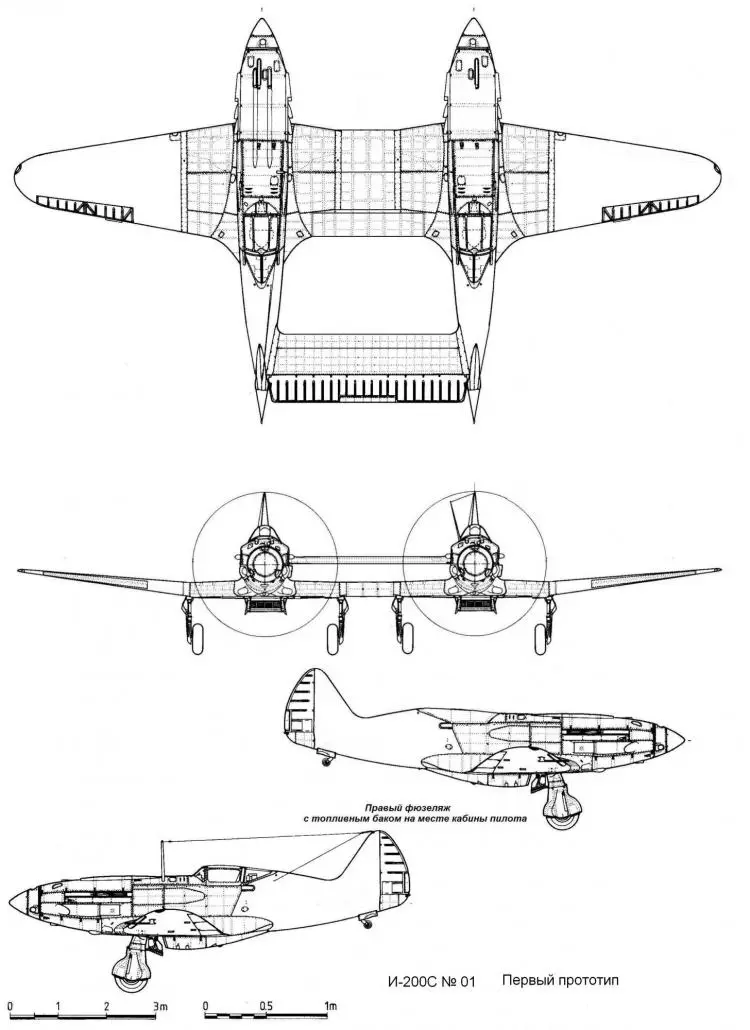 Alternatives schweres Jagdflugzeug I-200S MiG-3S