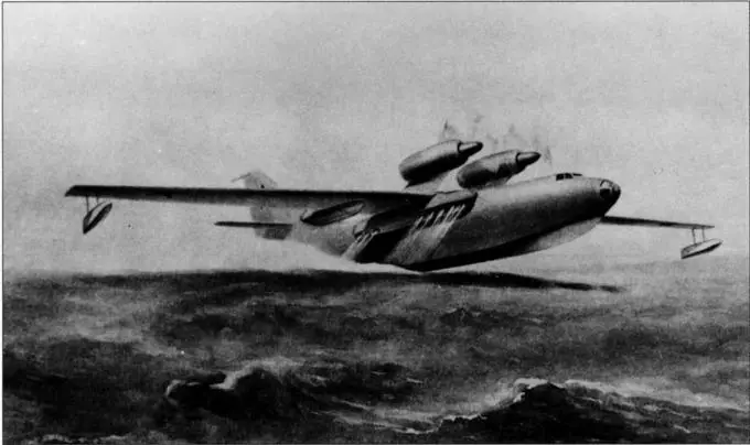 Proiectul navei amfibii zburătoare anti-submarine oceanice Be-26. URSS