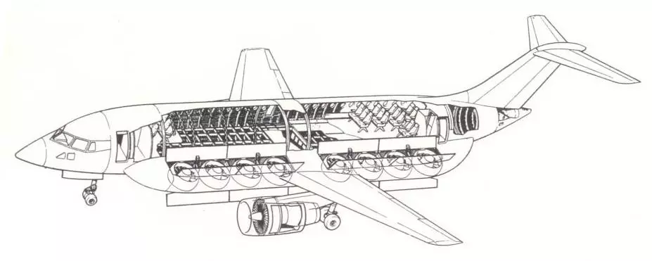 Reduktor letísk. Projekt osobného lietadla Hawker Siddeley HS.141. Spojene kralovstvo