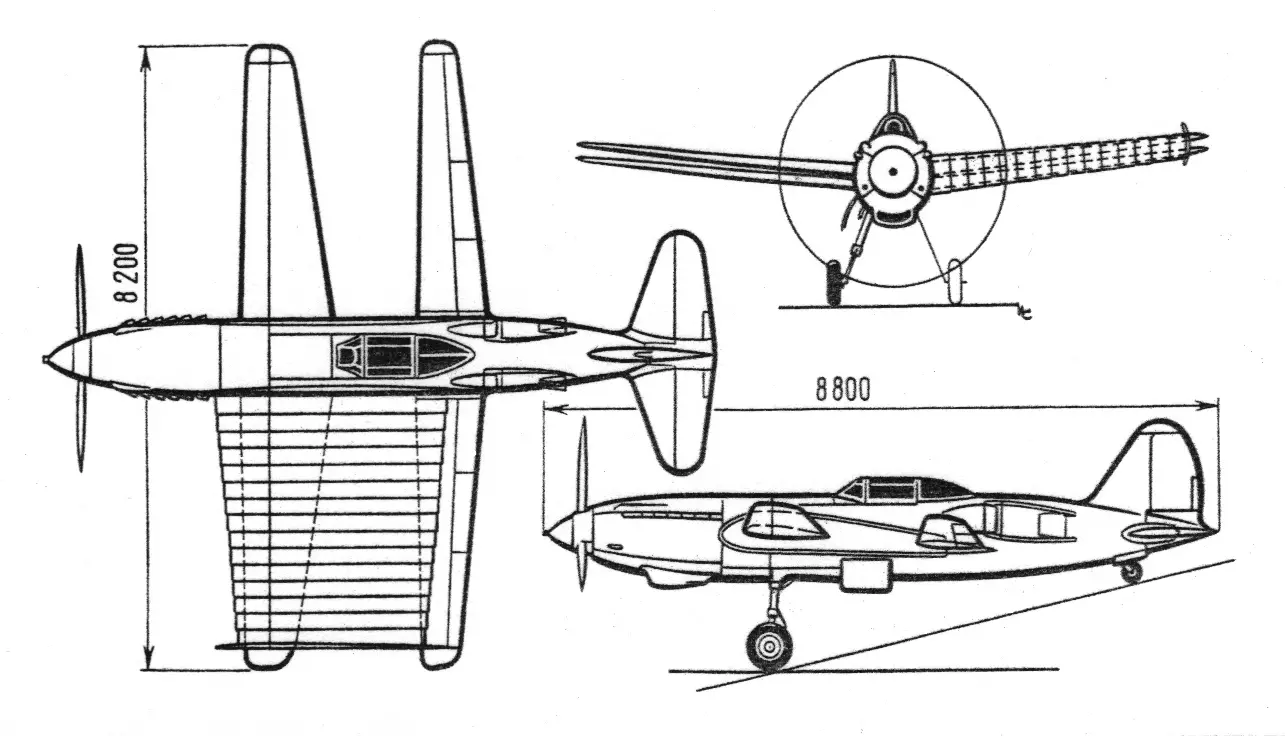 Mono-biplano P.Ya. Kozlov (1940 proiektua) 37977_3