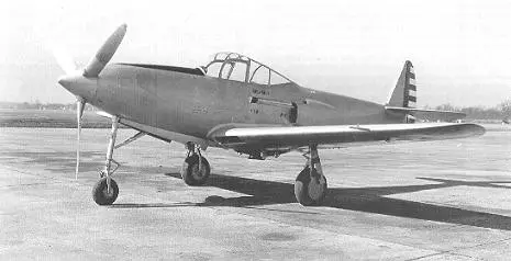 Imajinatu Bell XP-39 hau biplano hegal laburtuarekin ...