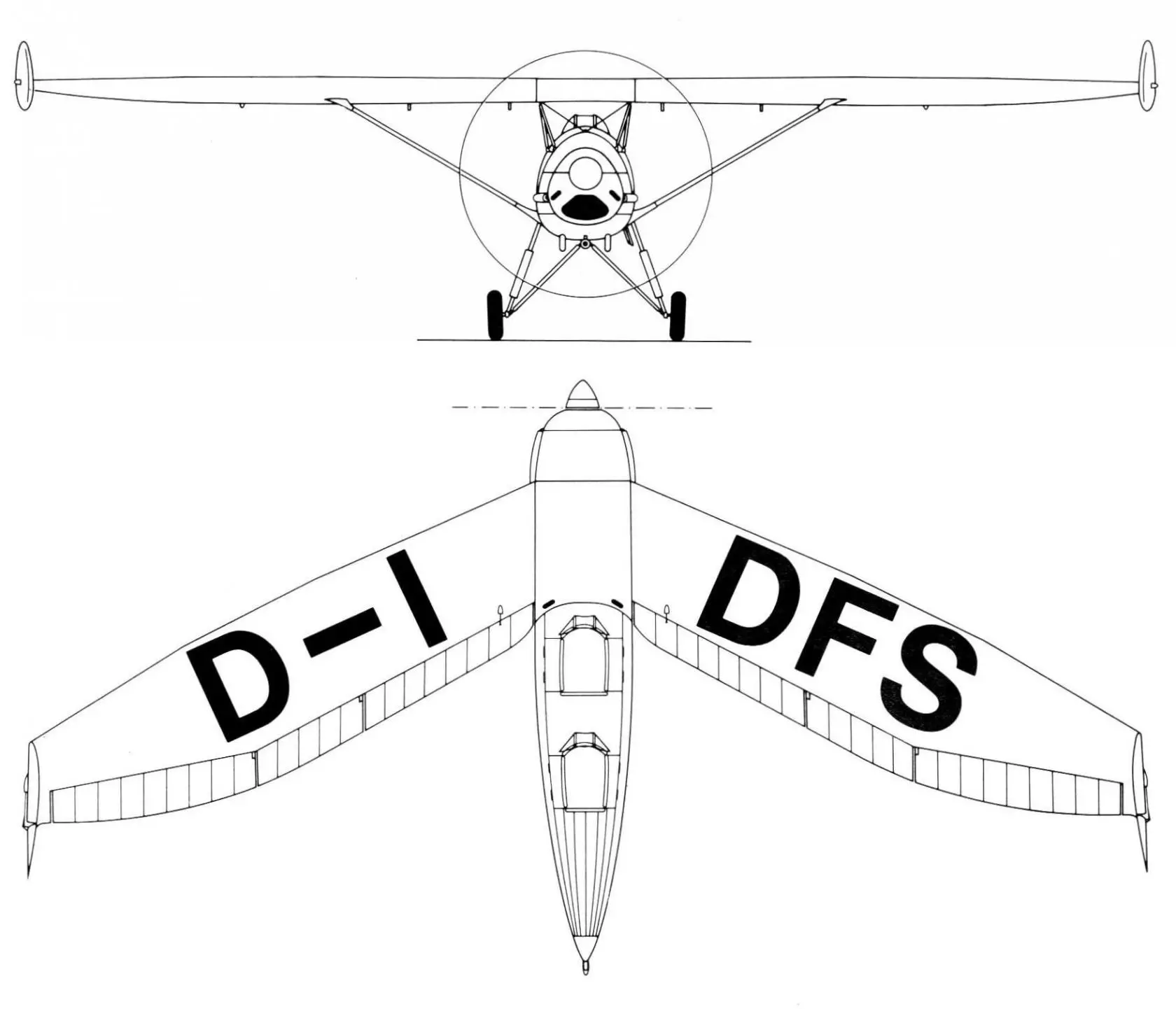 Тәжірибелі құйрығы жоқ ұшақ DFS 193. Германия