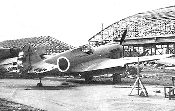 Testet i Japan. Fighter curtiss p-40e warhawk