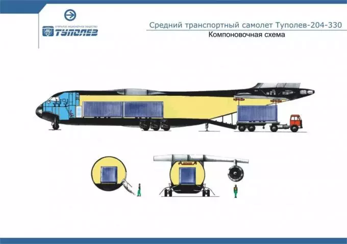 Prosiect awyrennau trafnidiaeth ganolig Tu-330. Undeb Sofietaidd / Rwsia