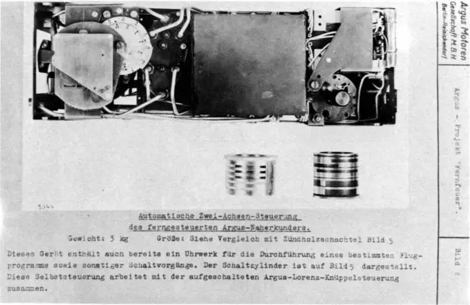 Veicoli da ricognizione senza equipaggio Argus As 292 Fernfeuer. Germania