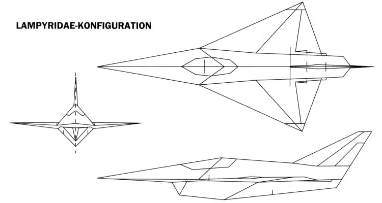 독일어로 F-117 - Messerschmitt-Bölkow-Blohm MBB Lampyridae(반딧불). FRG