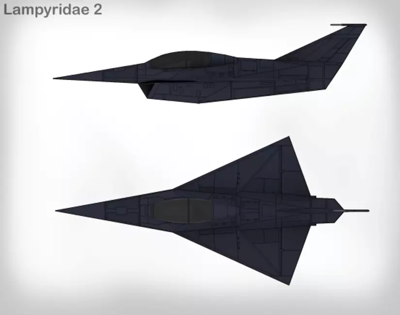 독일어로 F-117 - Messerschmitt-Bölkow-Blohm MBB Lampyridae(반딧불). FRG