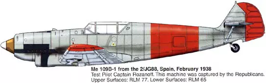 SESBen probatua. Messerschmitt Bf 109B borrokalaria