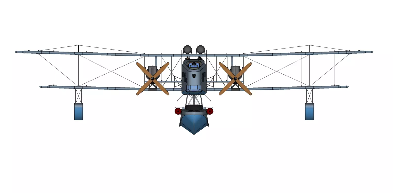 Torpedo-bommewerper foar it ûntwerp fan Sikorsky en Grigorovich foar de Russyske keizerlike float