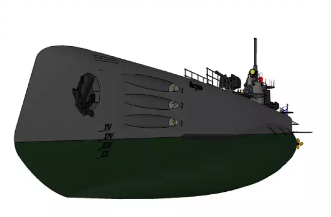 Barcos de la fortaleza del mar. Barco grande: más torpedos y para que nadie se vaya sin sentirse ofendido.