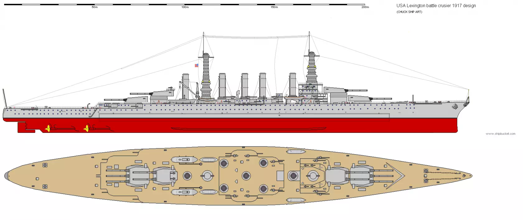 Վաշինգտոնի զոհերը գծային cruiser տիպի Lexington են: ԱՄՆ