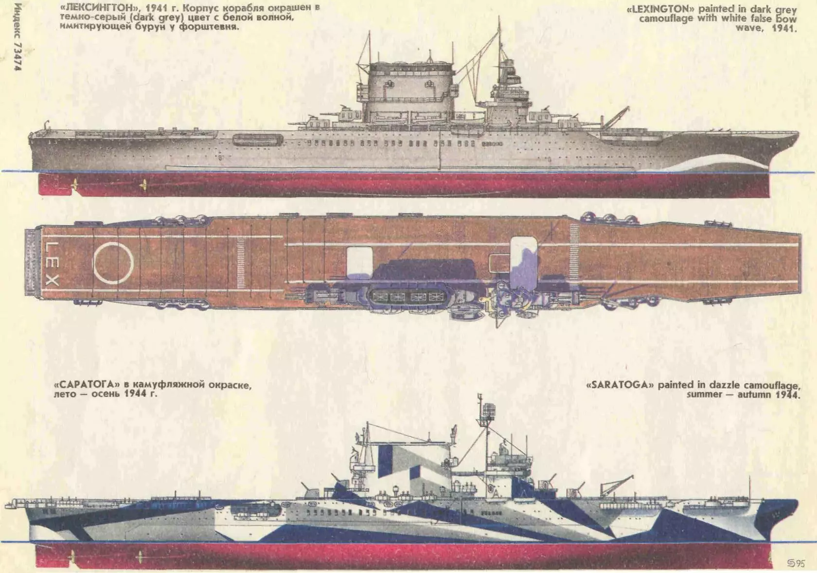 Վաշինգտոնի զոհերը գծային cruiser տիպի Lexington են: ԱՄՆ