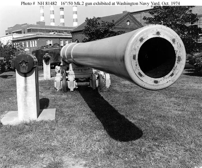 Działo 406 mm w Washington Naval Museum.