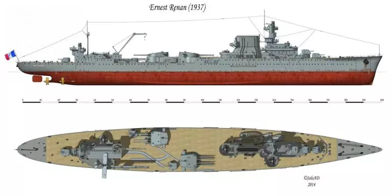 Lwm cruiser Ernest Renan. Fabkis