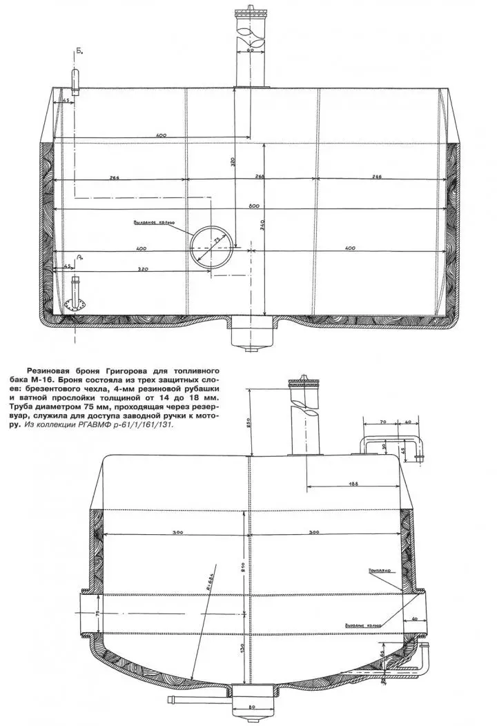 Apparaten van Bristin en Grigorovich. Type M-16