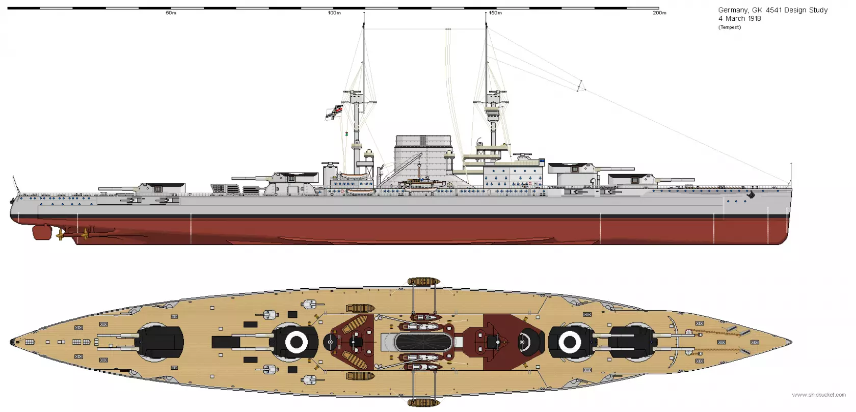 Projektet e parealizuara të Cruisers Linear Gjerman dhe Battleships me shpejtësi të lartë të periudhës së Luftës së Parë Botërore