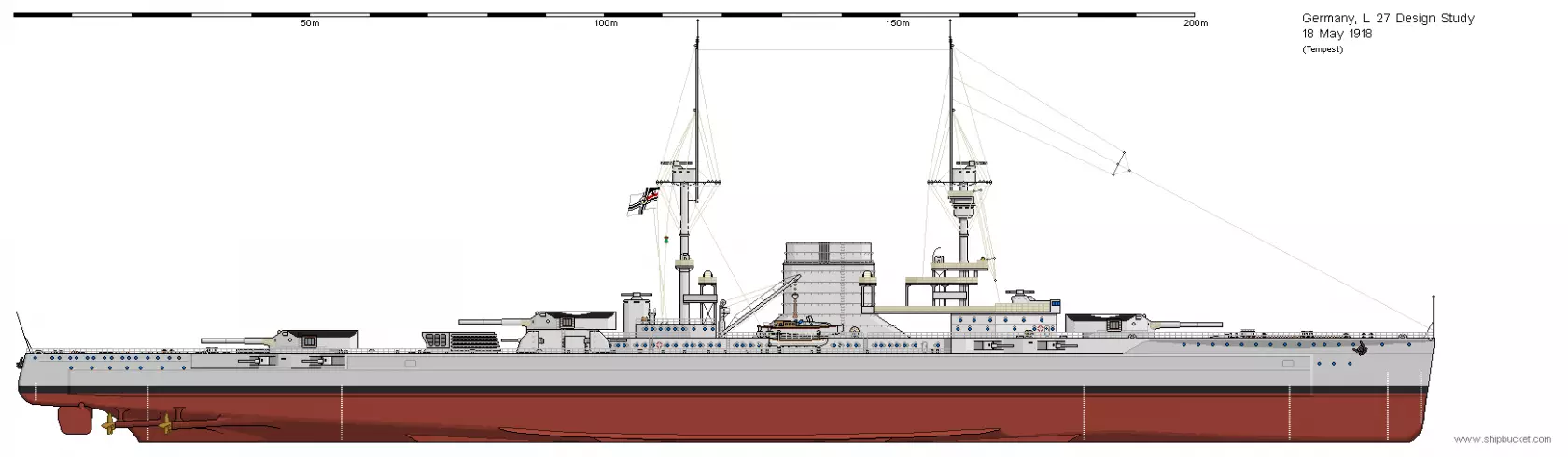 Projektet e parealizuara të Cruisers Linear Gjerman dhe Battleships me shpejtësi të lartë të periudhës së Luftës së Parë Botërore