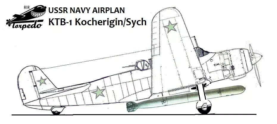 Alternativer Decktorpedobomber von OKB Kocherigin KTB. Schock