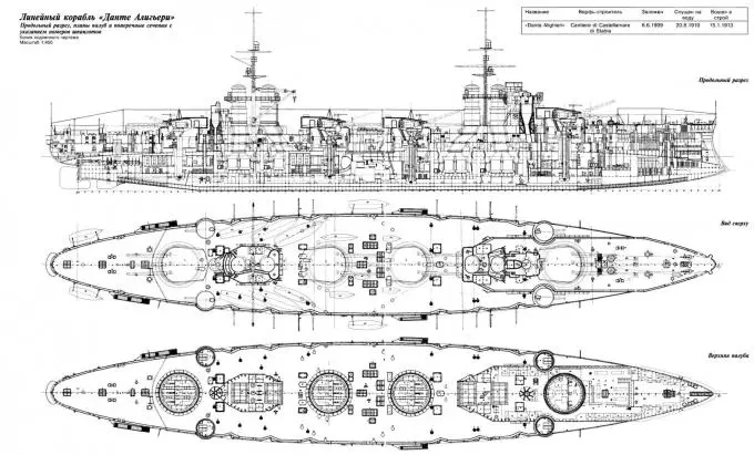 Dante Aligiery - the first Italian battleship