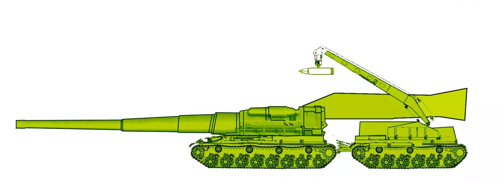 Ufakelo olusekwe kumhlaba i-KVU-77OBM ene-360 mm cannon