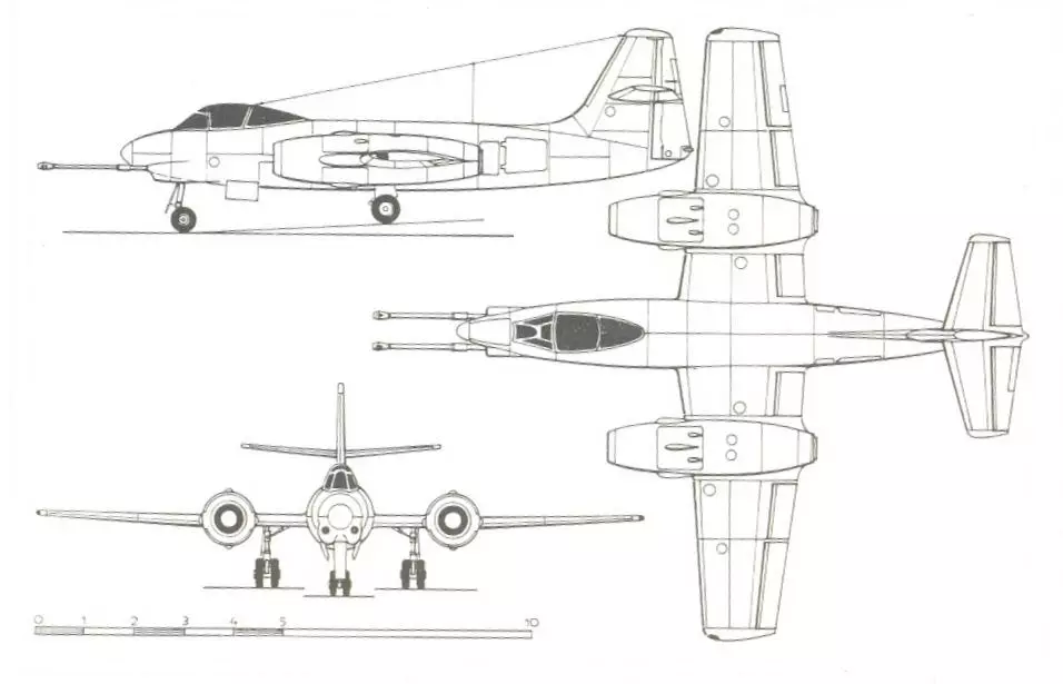 Transpormer alekseva. I-211, 215, 216. Fighters of Okb-21 Aleksev. Ang USSR. 1947-48.