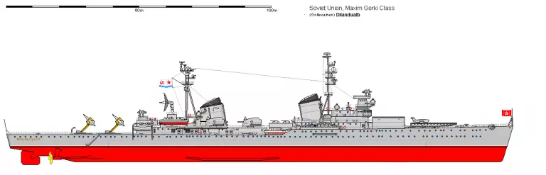 Pulojekiti 26-bis air defense missile cruiser. USSR