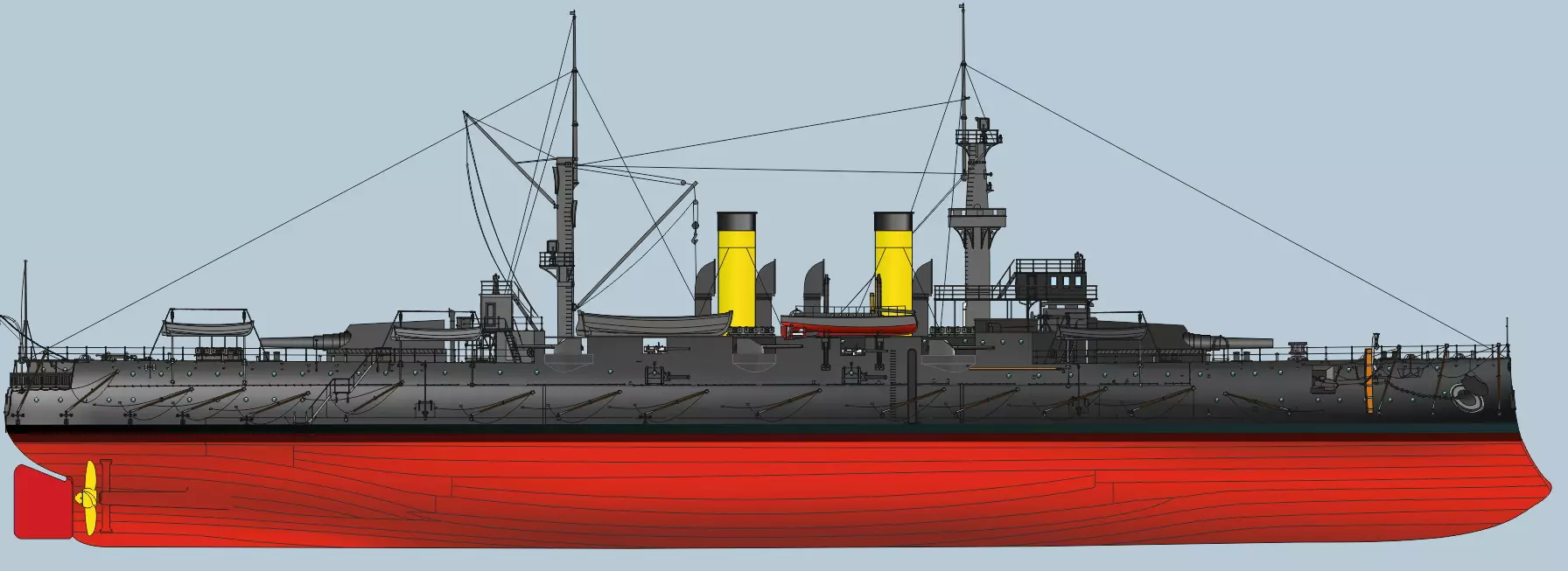 Navarine ist ein Jahr später oder andere Armadioles für die russische Kaiserflotte gelegt