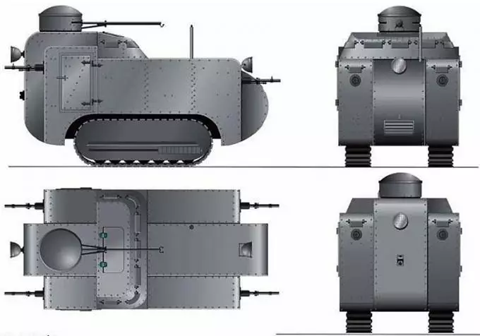 Rebellesch Flammwerfer Tank BLC, gemaach op Basis vun engem Trakter