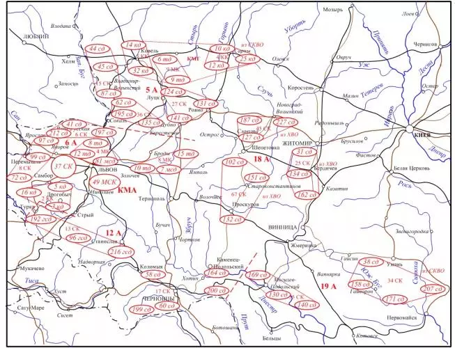 Nọmba 5 - Ifojusi awọn ọmọ ogun ti Iha Iwọ -oorun Iwọ -oorun ni ibamu si ero ideri