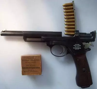 Mannlicher M1901 / M1905 pistoler. Østerrike-Ungarn.