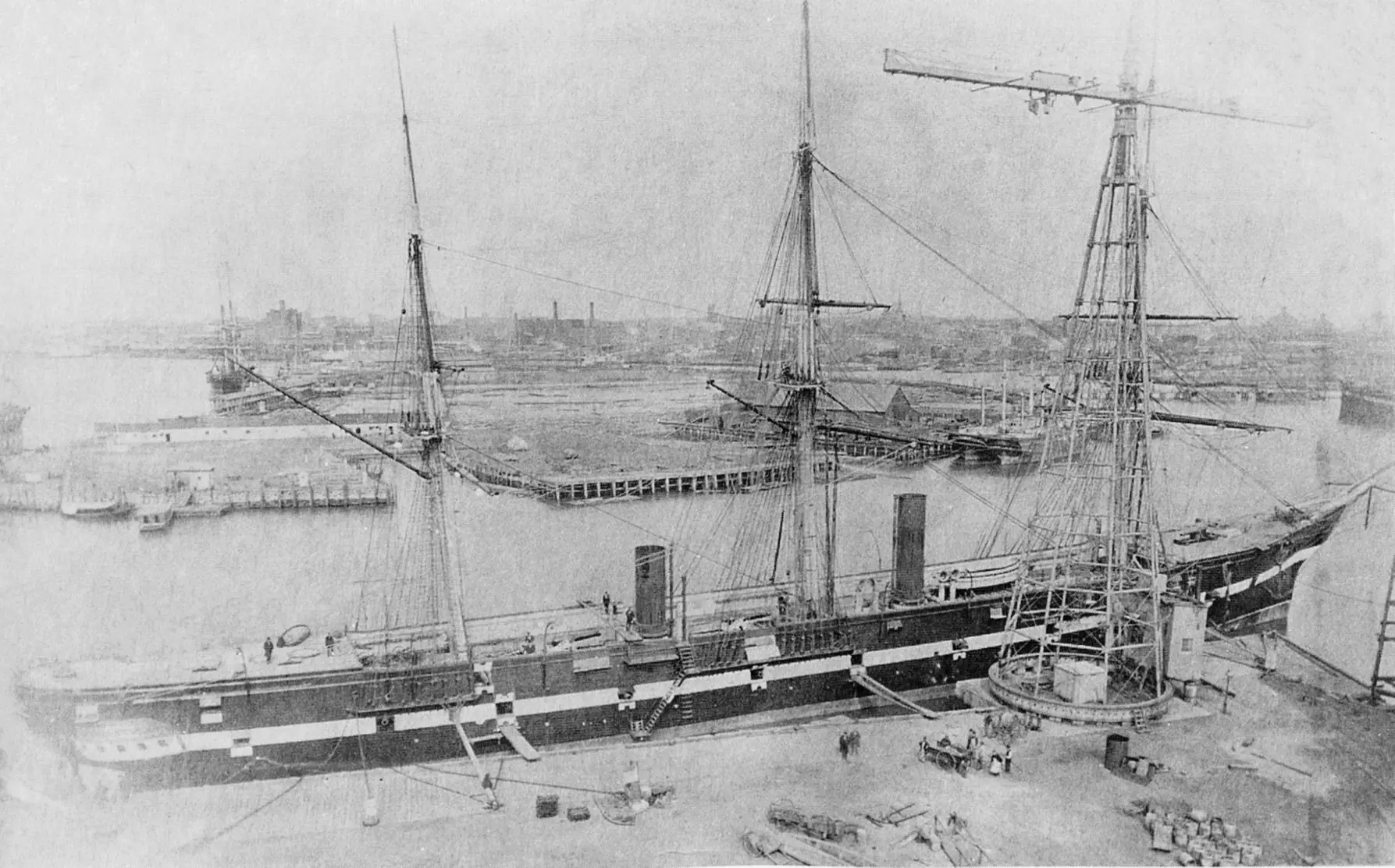 «Теннесси» фрегаты «Вамппано» типі «Вамппано» типі, Бруклин теңізі, 1875 ж. П. күміс тас. Азаматтық соғыс әскери-құқықтық жолдары, 1989 ж
