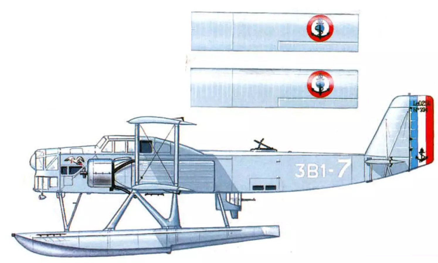 โดยจุดเริ่มต้นของสงครามโลกครั้งที่สองลอยอเนกประสงค์ hydrosamets LEO H-257BIS ฝูงบิน 3B-1 บินทะเลฝรั่งเศสถูกทาสีอย่างสมบูรณ์ในสีเทาอ่อนมาตรฐาน (GRIS Moyen) หมวกเครื่องยนต์เท่านั้นยังคงอยู่ในสีโลหะ เครื่องหมายประจำตัวประชาชนของกองทัพเรือฝรั่งเศสถูกนำไปใช้กับพื้นผิวด้านบนของปีกด้านบนและบนพื้นผิวด้านล่างของปีกด้านล่าง