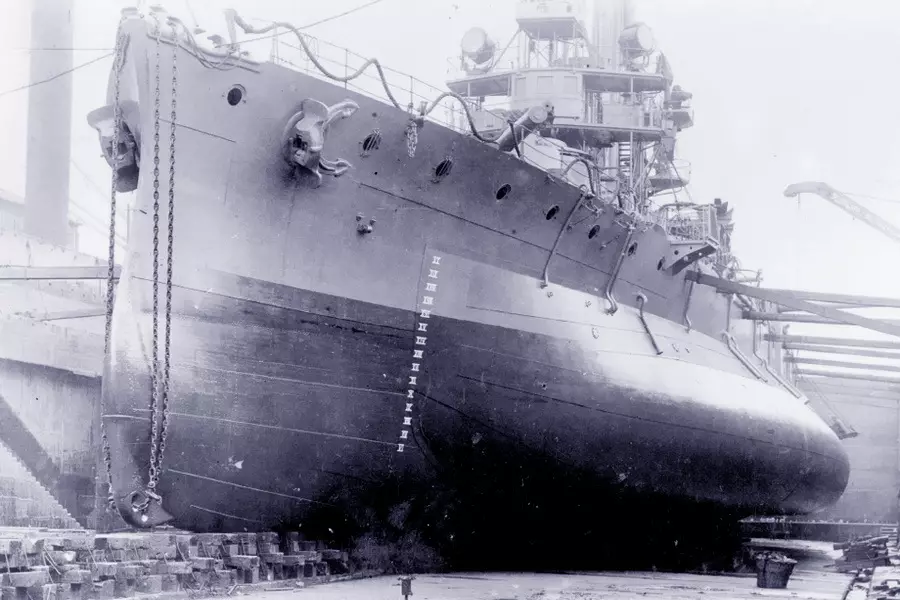 Gladton im Dock in Hebburn, August 1918. Kaiserkriegsmuseen.