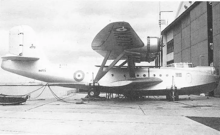 Experienced patrol flying boat Saunders-Roe A.33. United Kingdom