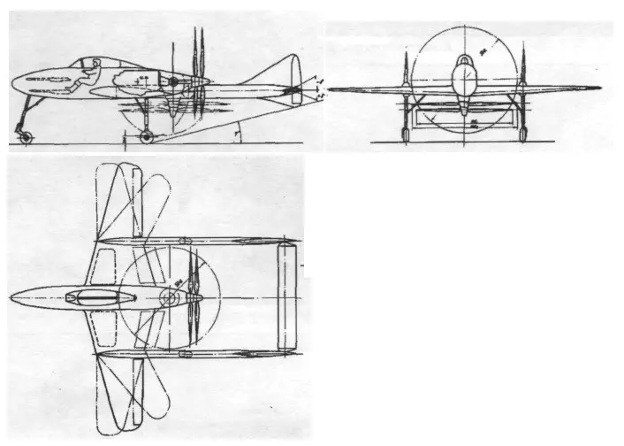جنگنده از یک برداشت کوتاه و فرود K.V. Falberg. پروژه. اتحاد جماهیر شوروی 1943