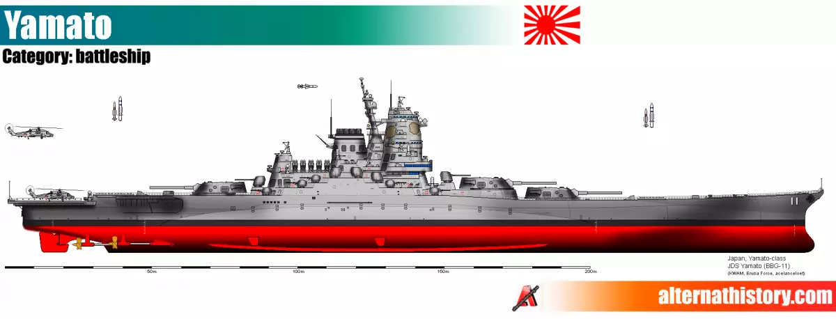 Flagship poslijeratne japanske Imperial Flota Battleship Yamato