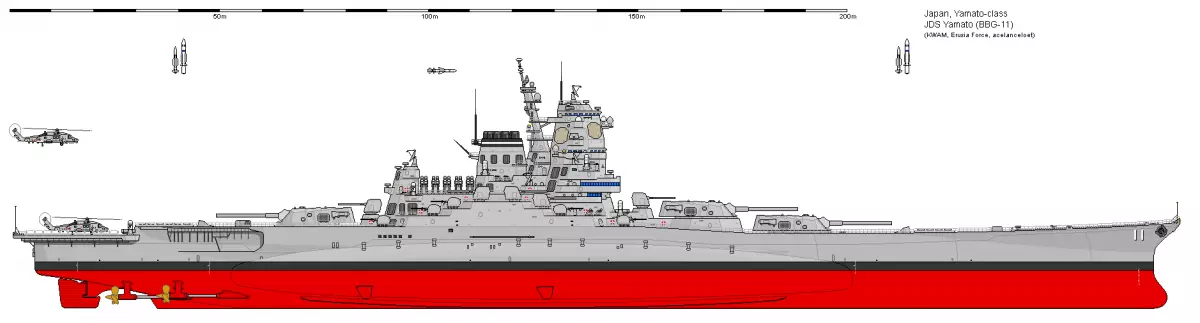 Flagship poslijeratne japanske Imperial Flota Battleship Yamato