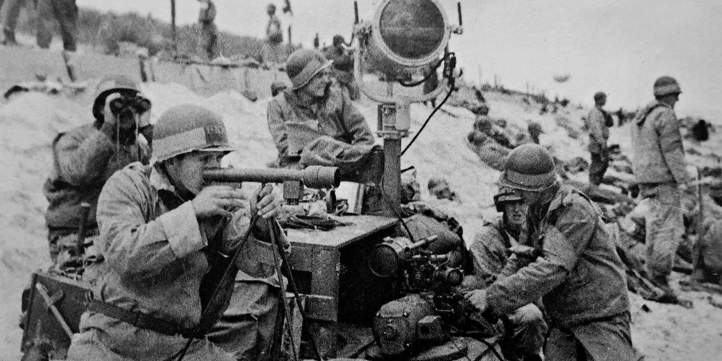 Posto di comando della US Navy su Utah Beach durante lo sbarco