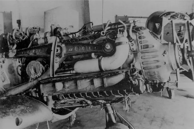 Motor de aeronave Jumo-213 de alta potência. Alemanha