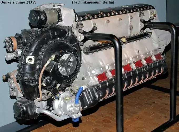 Motor de aeronave Jumo-213 de alta potência. Alemanha