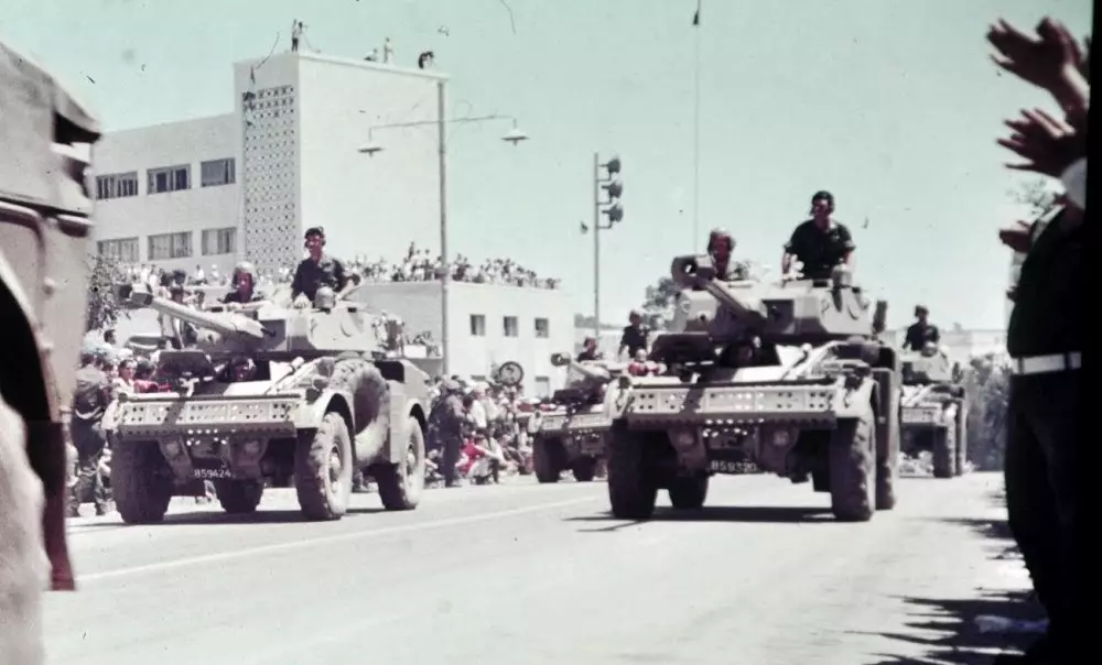 Military parade in Jerusalem after the six-day war